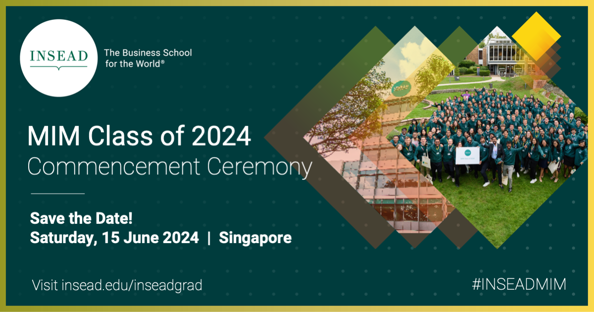 Commencement Ceremony | MIM Class of 2024 | INSEAD