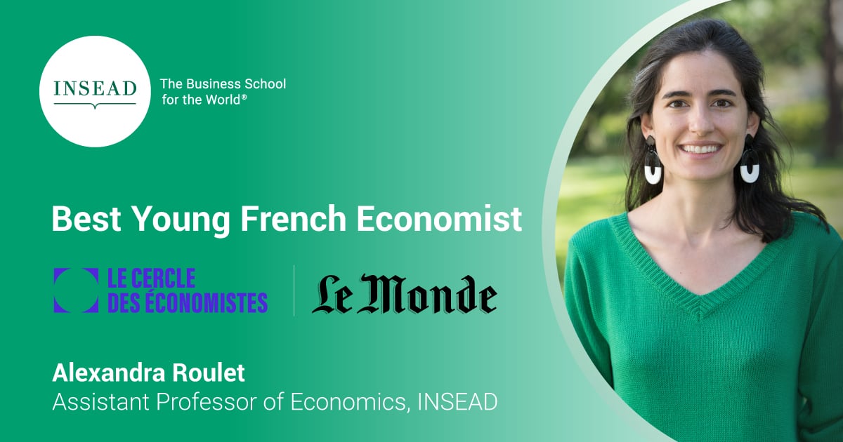 INSEAD Professor Alexandra Roulet awarded 2024 Best Young French