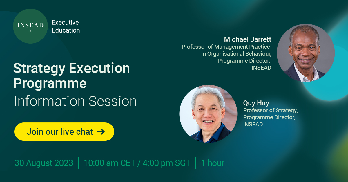 Strategy Execution Programme | INSEAD